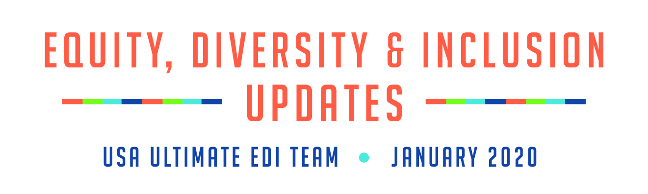 EDI Update: January 2020 | USA Ultimate